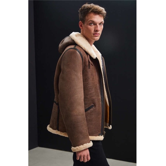 Schott NYC | Jackets & Coats | Schott B6 Vintage Sheepskin Hooded ...